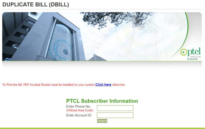 PTCL Duplicate Bill Online Check 2023 - Pakistan Wise