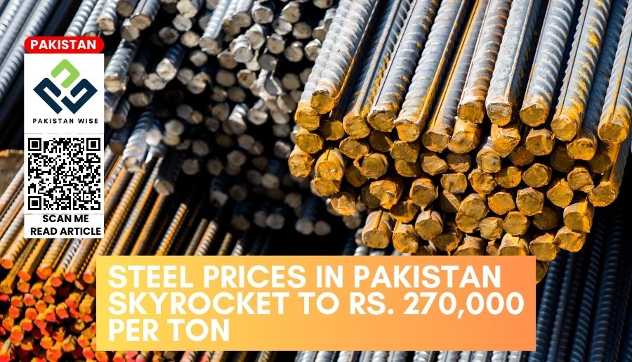 Steel Prices Skyrocket to Rs. 270,000/Ton in Pakistan