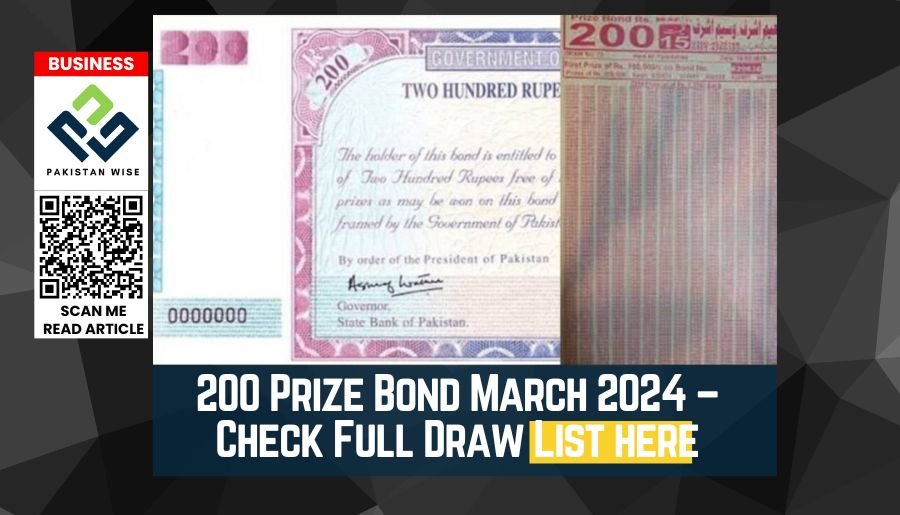 March 2024 200 Prize Bond Draw Results - Pakistan Wise