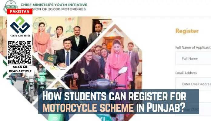 Student Register for Motorcycle Scheme in Punjab - Pakistan Wise